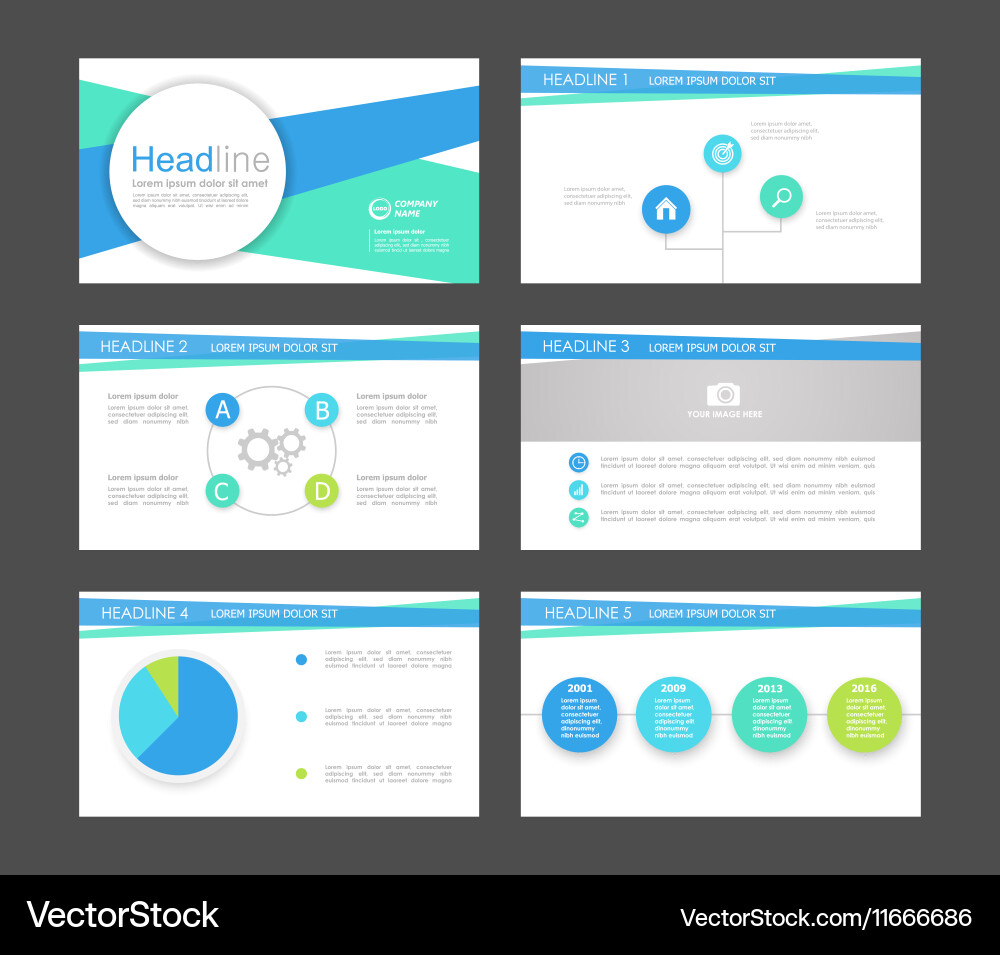 Infographic elements for presentation templates Vector Image