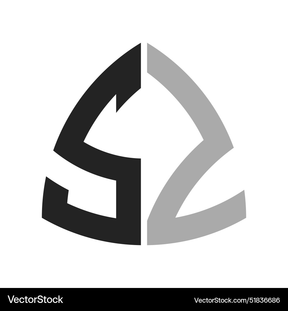 Modern creative sz logo design letter icon Vector Image