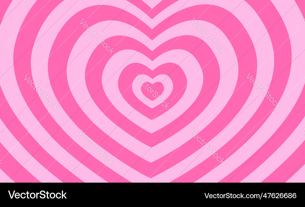Repeating pink hearts background in trendy girly Vector Image