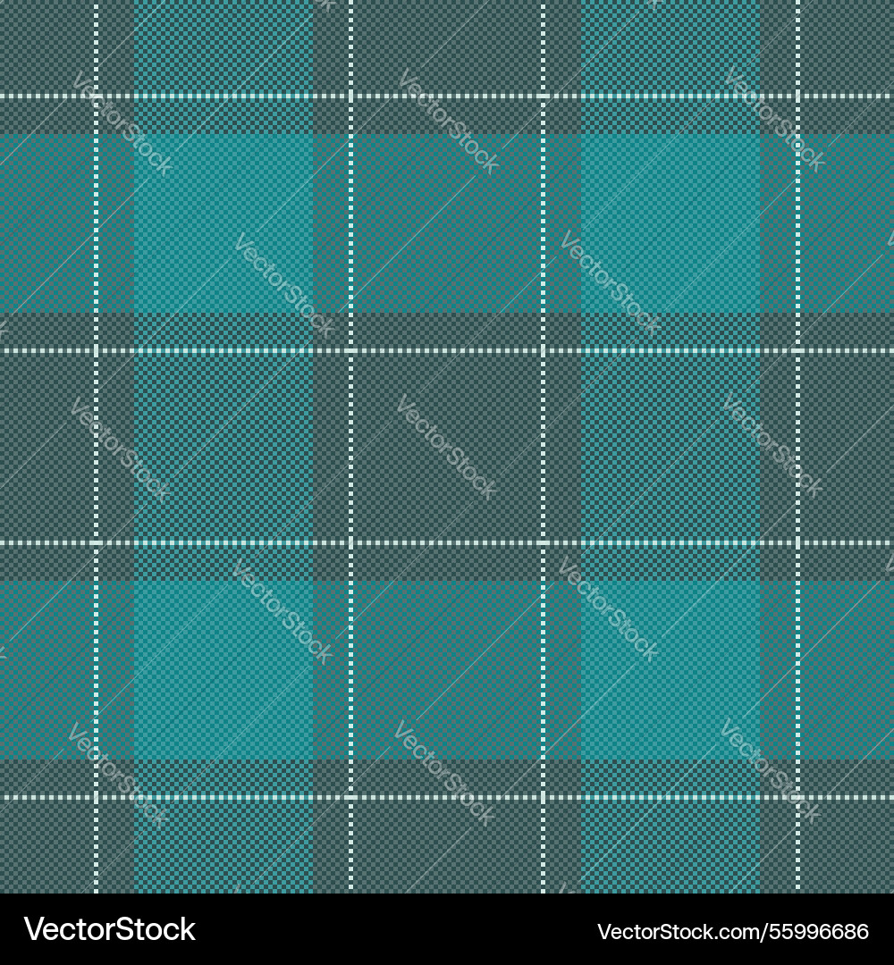 Seamless teal and gray plaid pattern perfect Vector Image