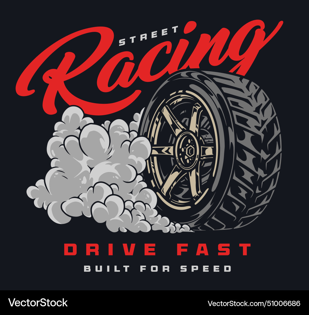 Street Racing Speed Poster Royalty Free Vector Image