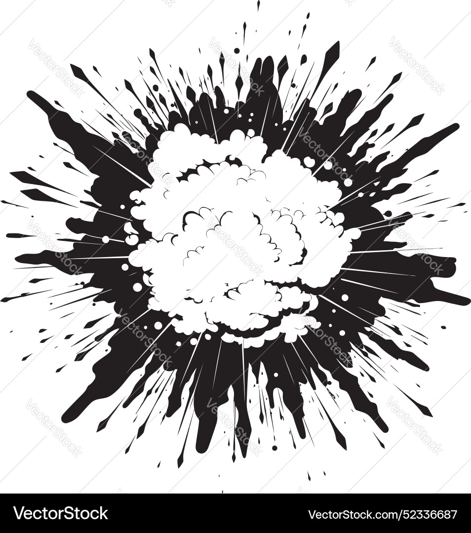 Cartoon kaboom dynamic blast power pop explosive Vector Image