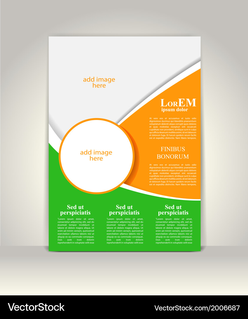 Flyer brochure or magazine cover template Vector Image