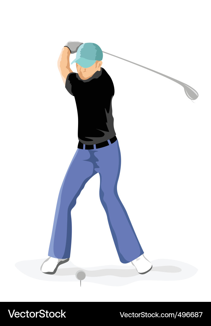 Golf player Royalty Free Vector Image - VectorStock