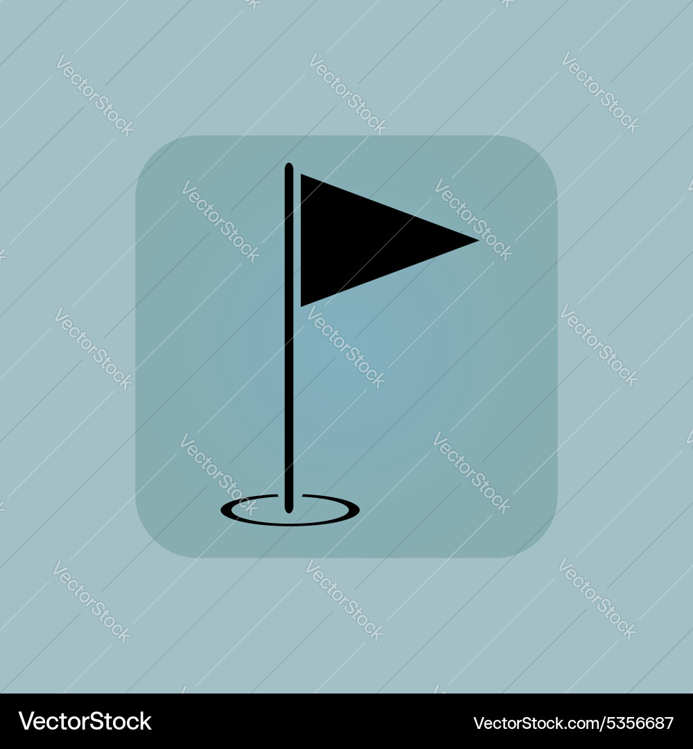 Pale blue flagstick icon Lizenzfreies Vektorbild
