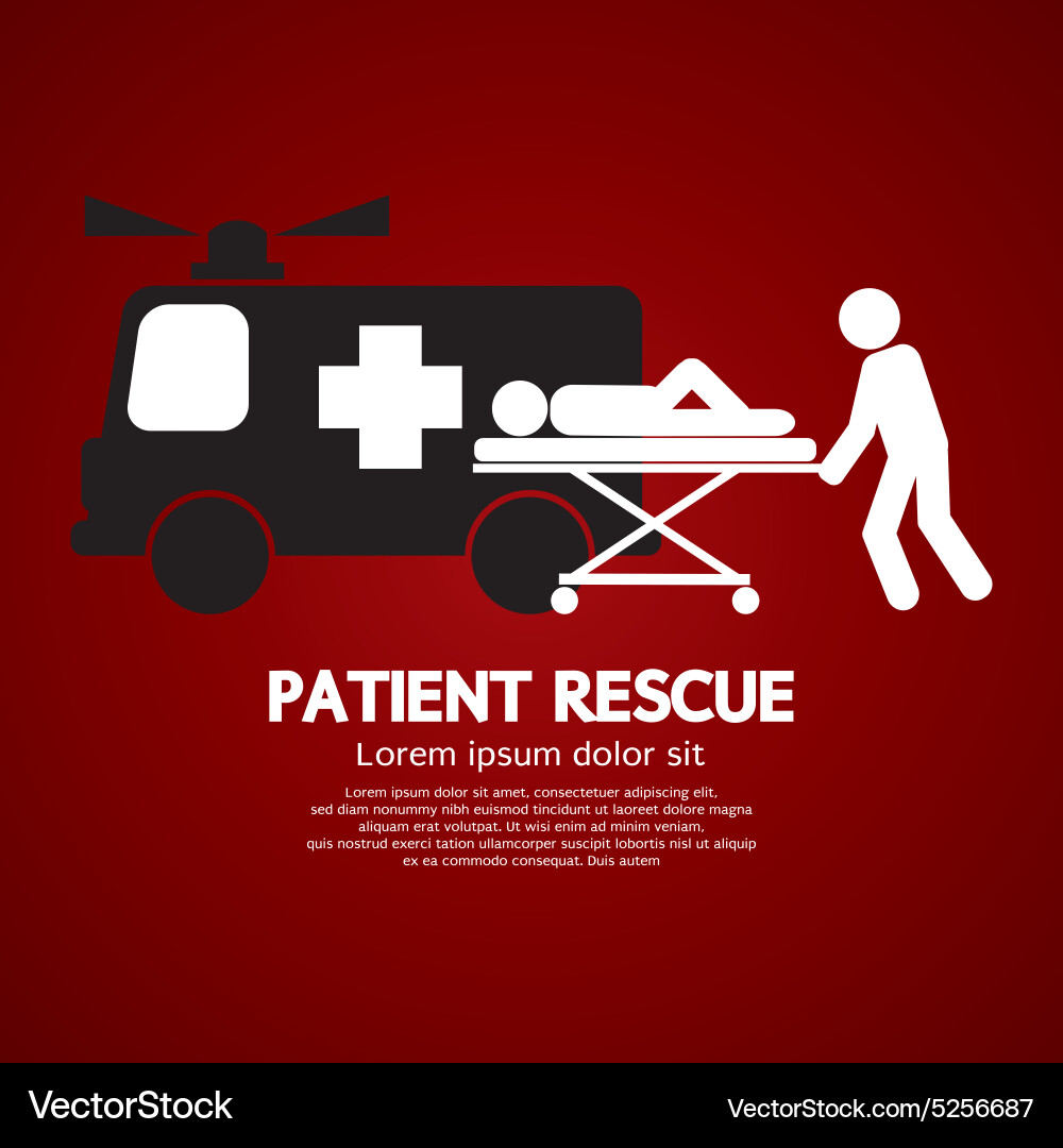 Patient rescue symbol Royalty Free Vector Image