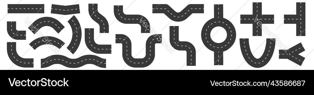 Road Segments & Highway Parts Royalty Free Vector Image