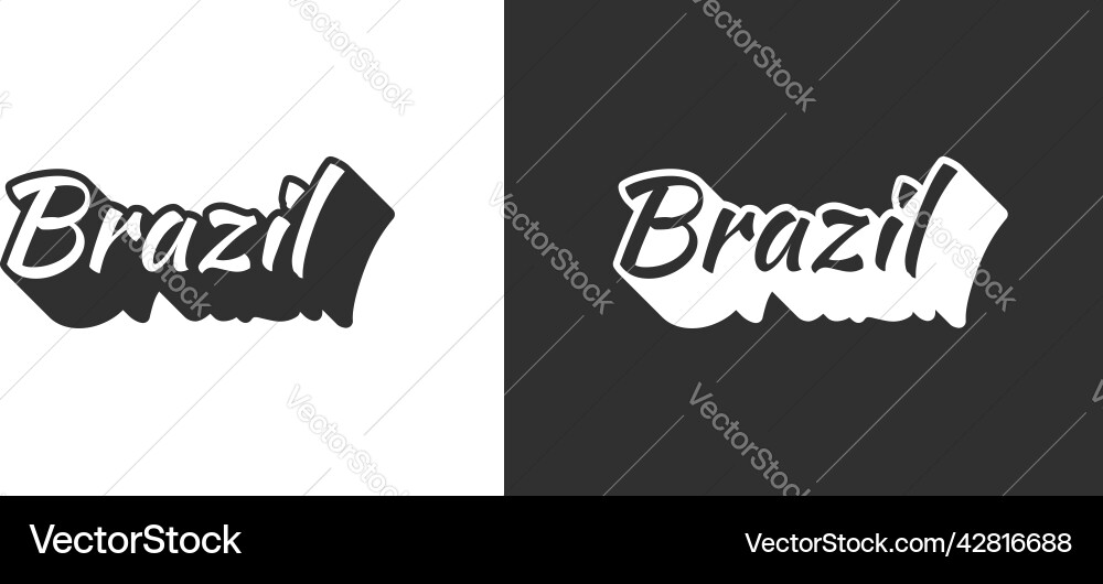 Brazil lettering modern print Royalty Free Vector Image