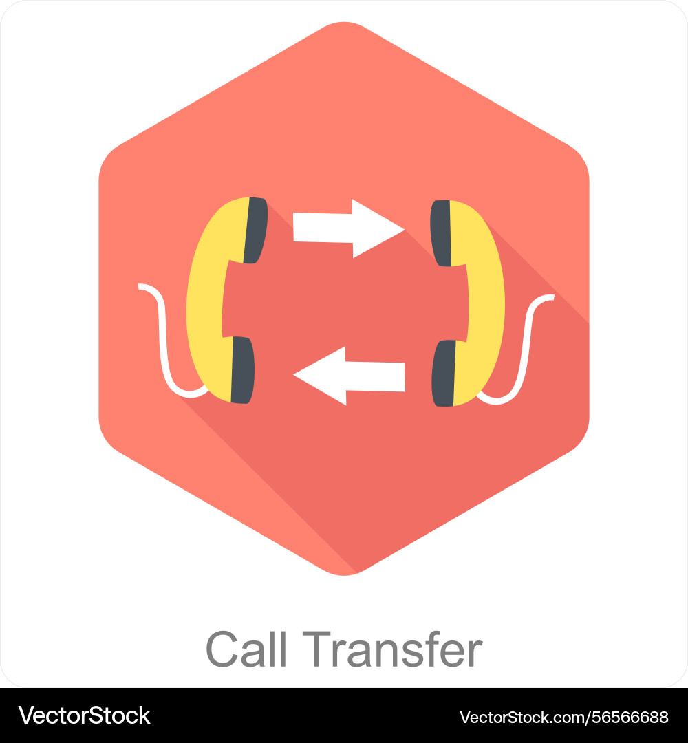 Call transfer icon concept Royalty Free Vector Image