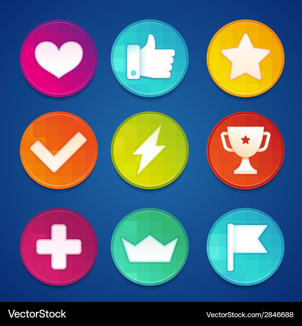 Gamification badges Royalty Free Vector Image - VectorStock