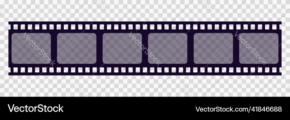 Old frame cinematic in retro style on transparent Vector Image