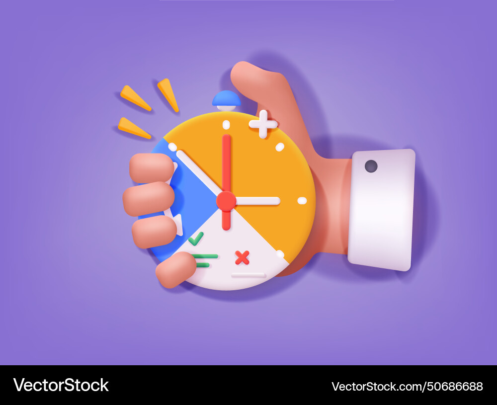 Time management concept organization Royalty Free Vector