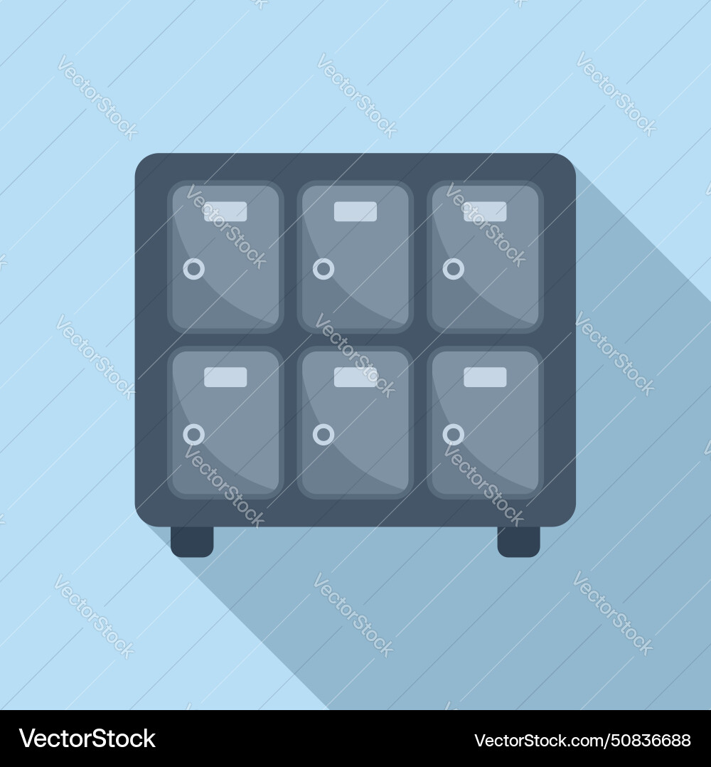 Unlock safety store icon flat fixed door Vector Image