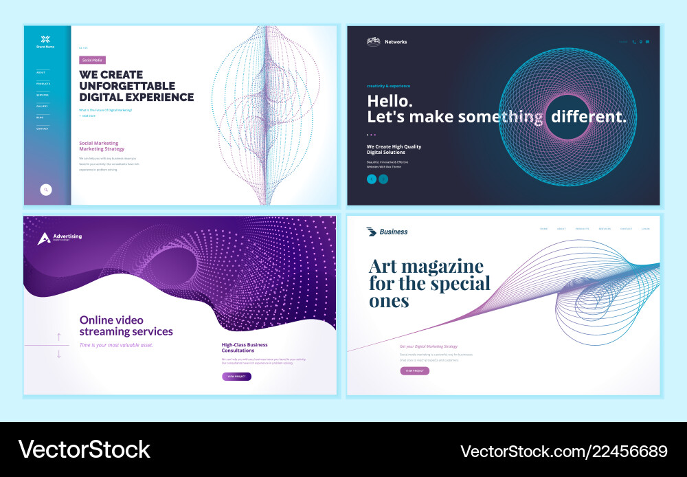 Abstract Website Backgrounds Royalty Free Vector Image