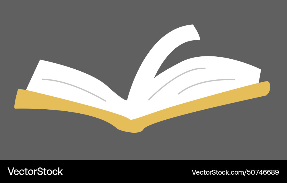 Flat design of an opened book Royalty Free Vector Image