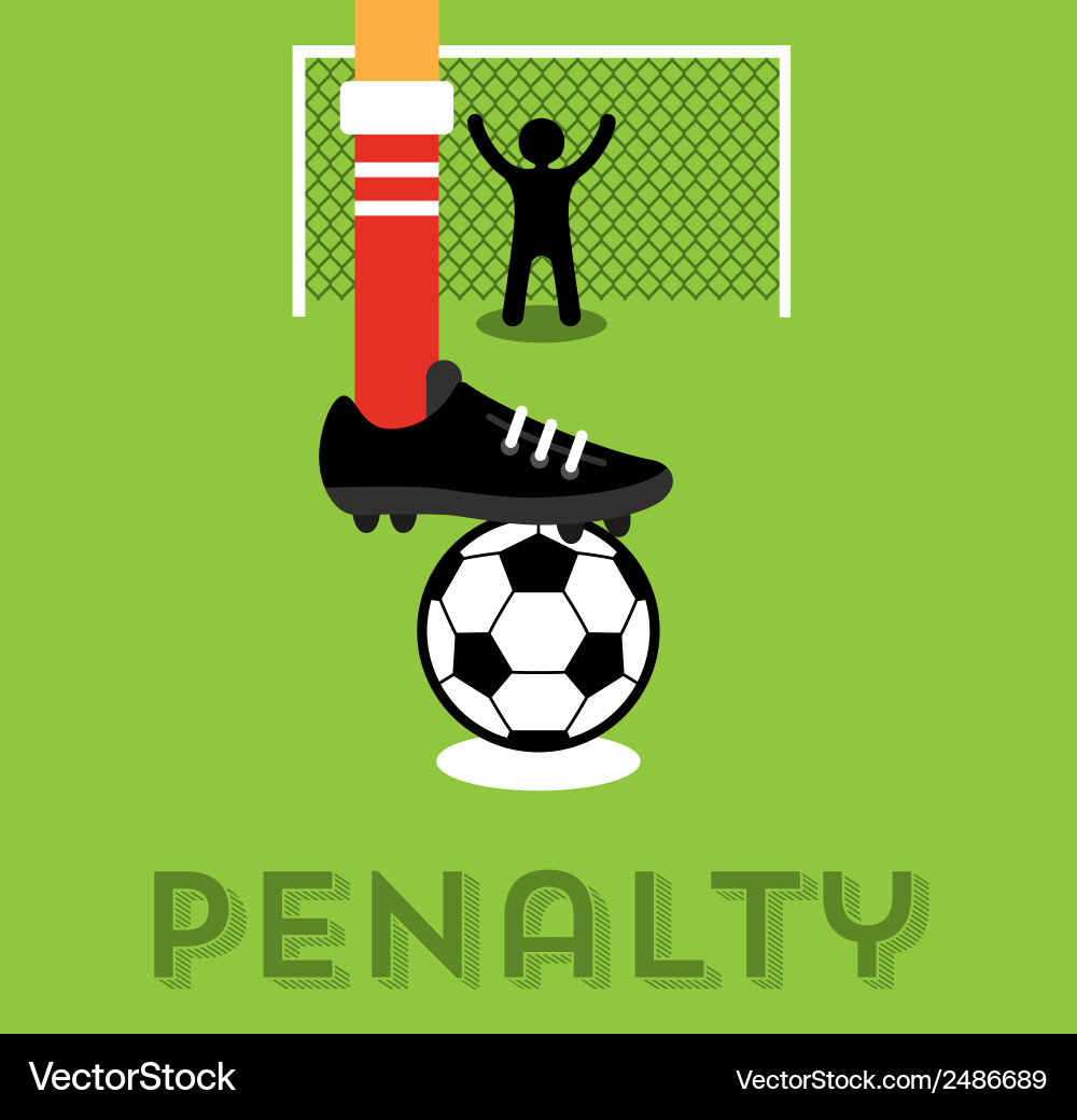 Penalty taker Royalty Free Vector Image - VectorStock