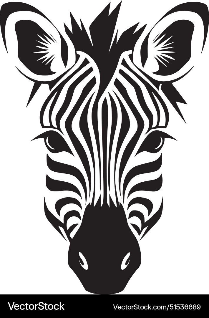 Zebra - minimalist and simple silhouette Vector Image
