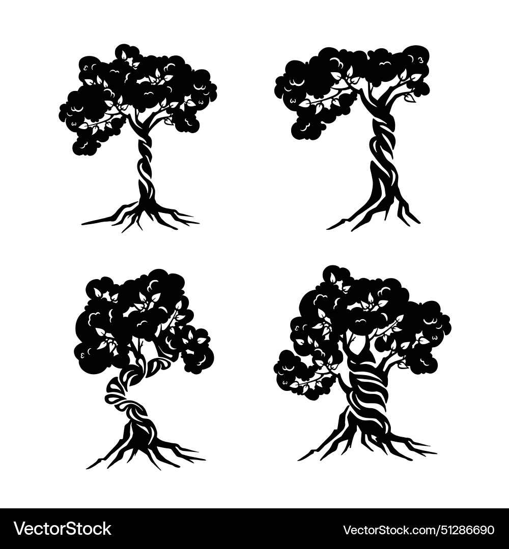 Abstract tree tattoo design Royalty Free Vector Image