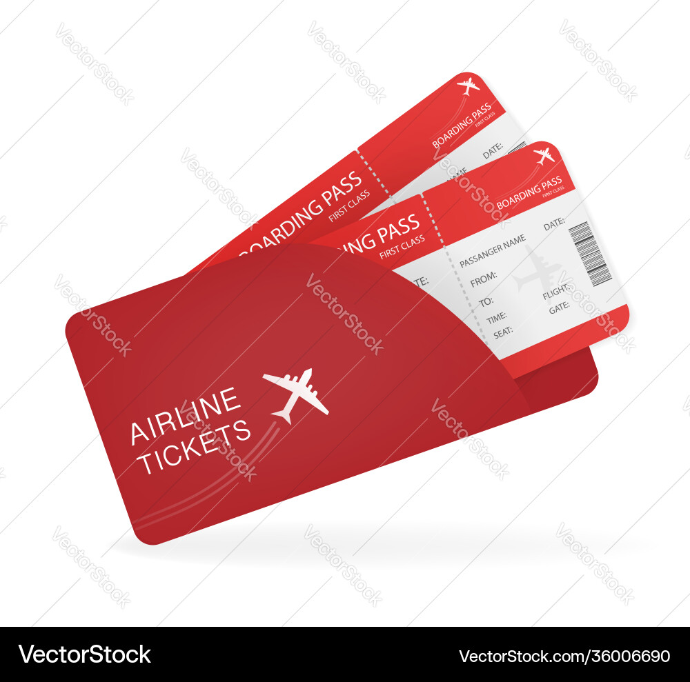 Airline tickets for paper design creative Vector Image