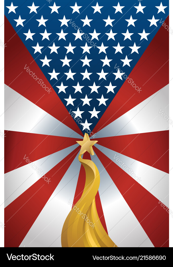 American flag background Royalty Free Vector Image