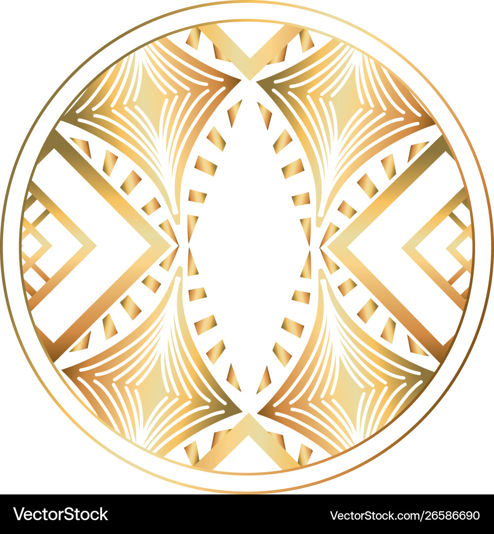 Art Deco Circle Motif Royalty Free Vector Image