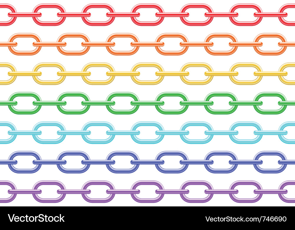 Colorful chain seamless Royalty Free Vector Image