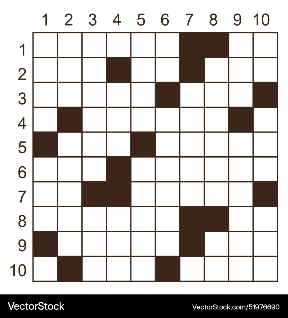 Crossword puzzle Royalty Free Vector Image - VectorStock