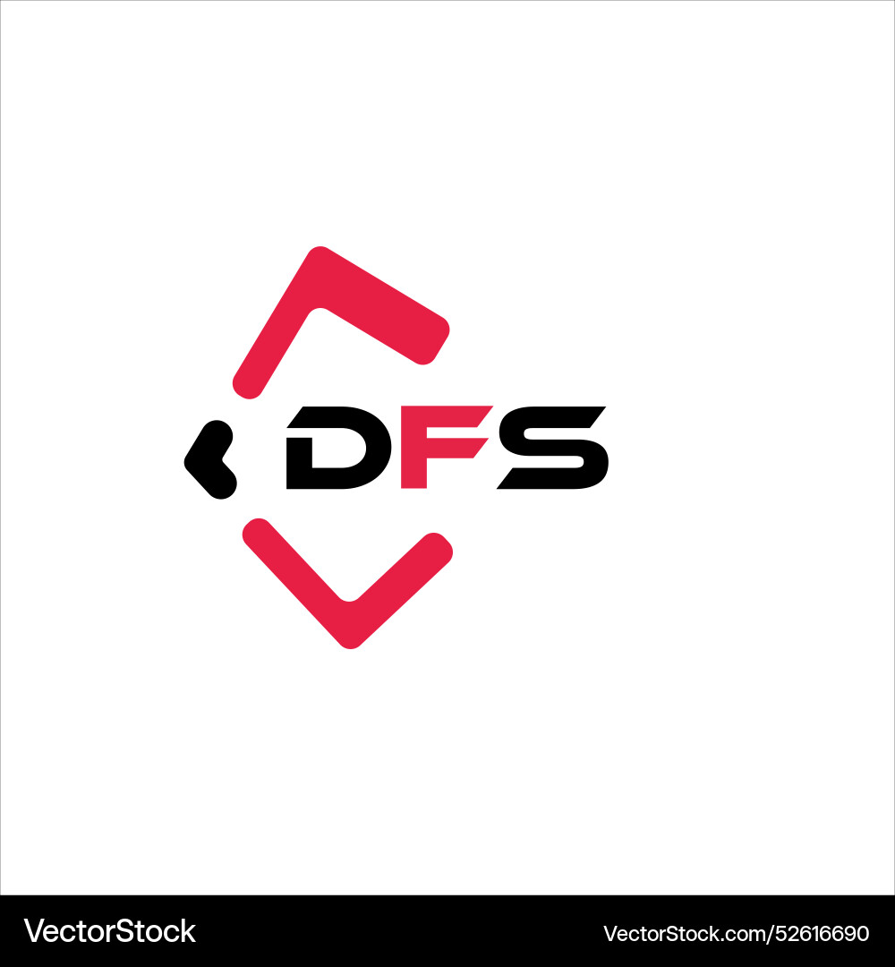 Dfs creative minimalist letter logo unique Vector Image