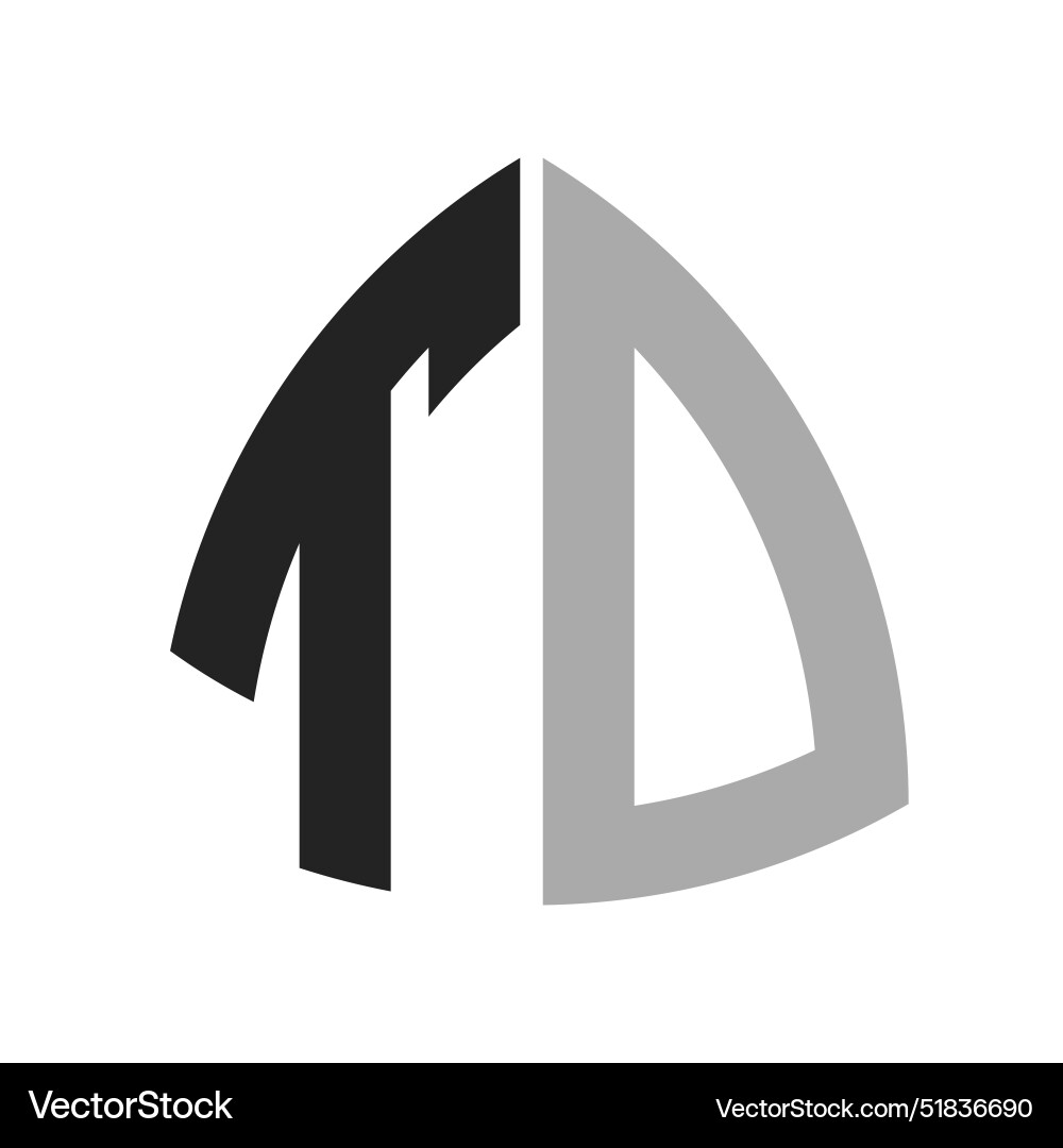 Modern creative td logo design letter icon Vector Image