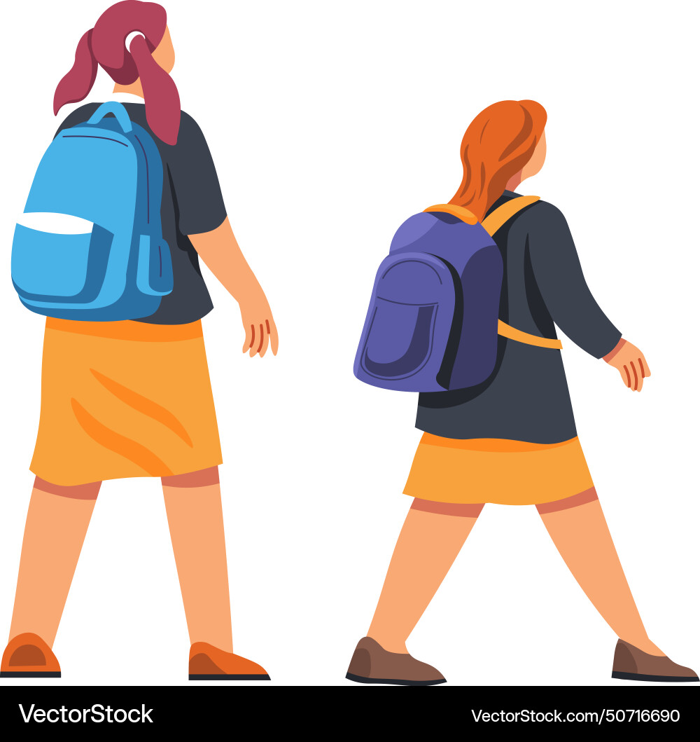 Pupils or students kids friends classmates Vector Image