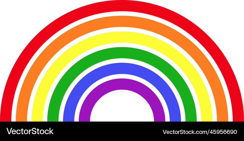 Rainbow shape magic fairytale symbol miracle Vector Image