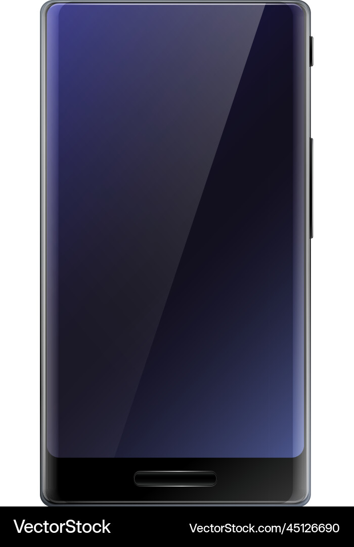 Realistic frameless smartphone composition Vector Image