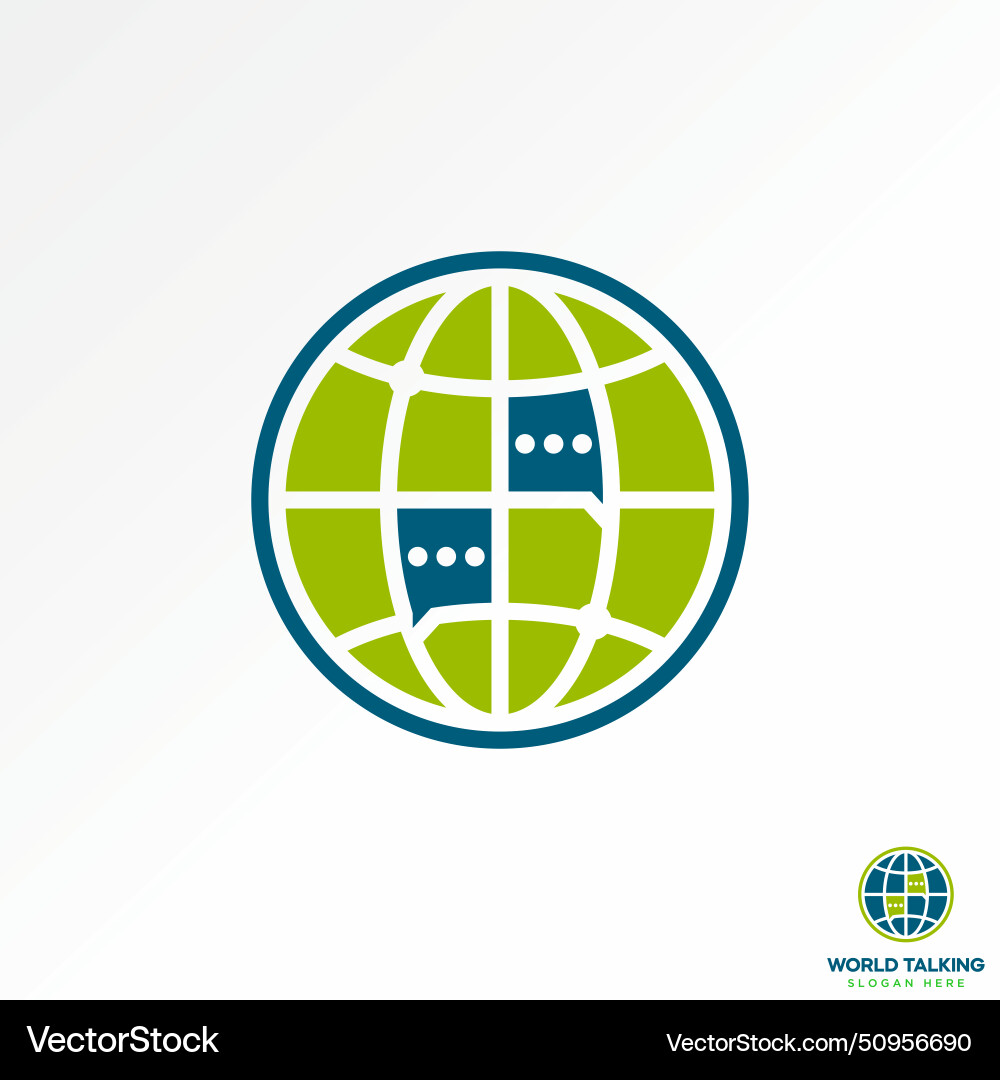World maps place network talk chat symbol Vector Image