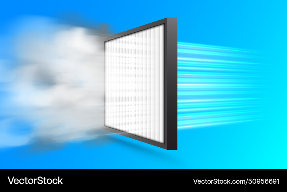 Air filter purify effect car airbox and cabin Vector Image