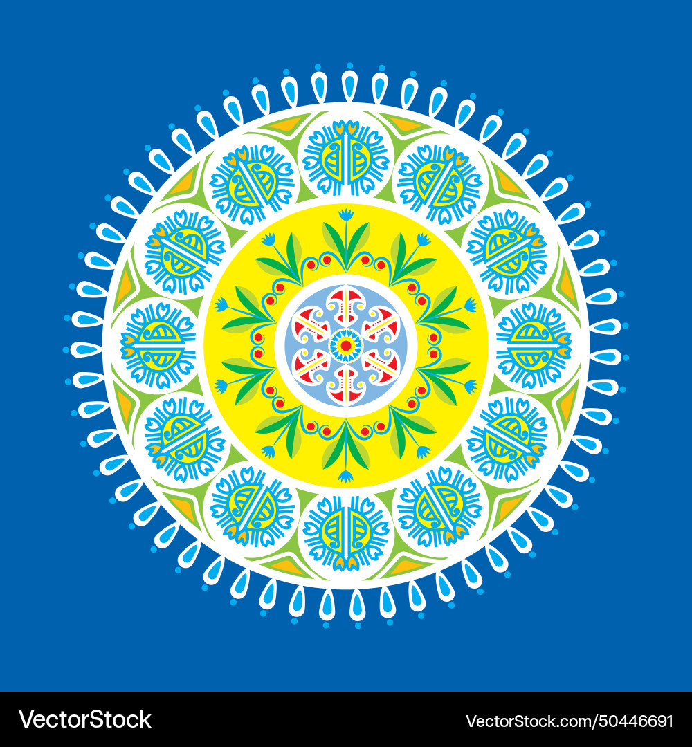 Festive cultural mandala 01 Royalty Free Vector Image