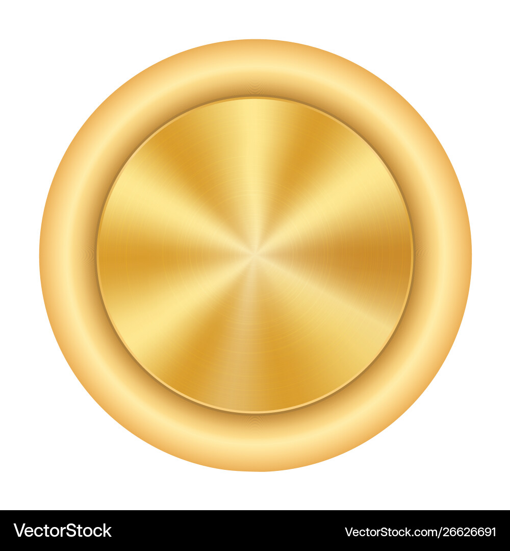 Gold button Royalty Free Vector Image - VectorStock