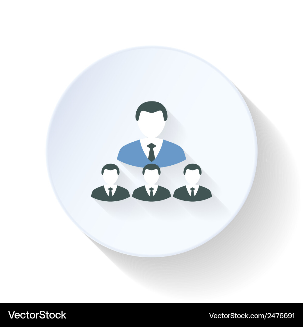 Superiors and subordinates flat icon Royalty Free Vector