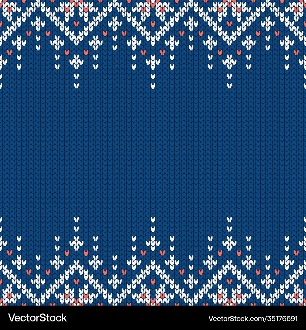 Winter Knitted Wool Pattern Royalty Free Vector Image