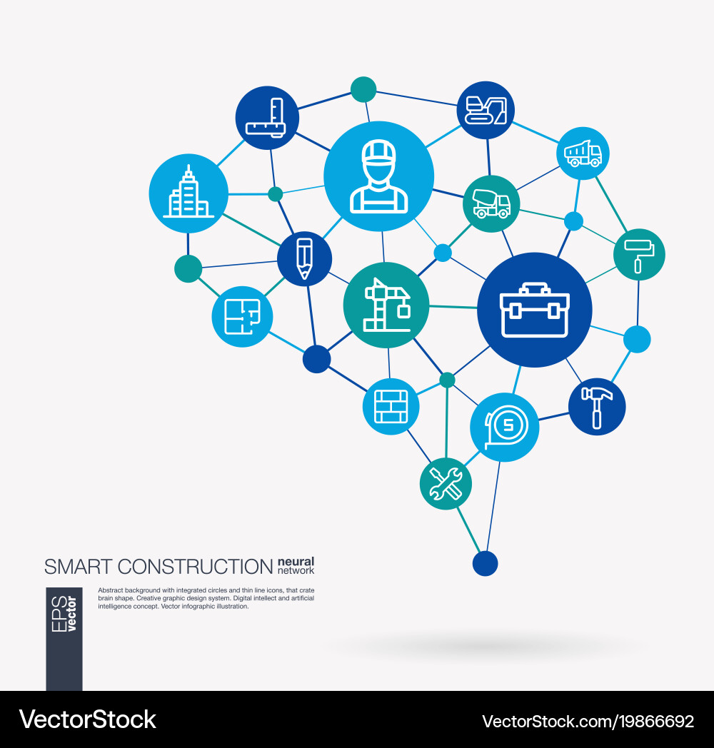 Construction engineer architecture build Vector Image