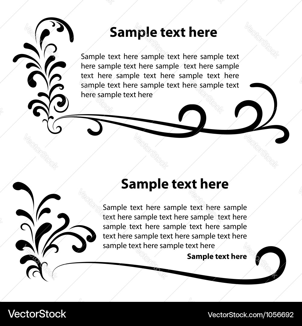 Corner elements Royalty Free Vector Image - VectorStock