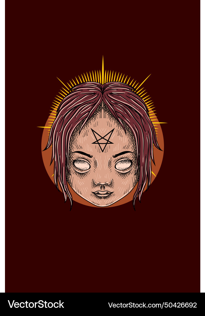 Devil child head Royalty Free Vector Image - VectorStock