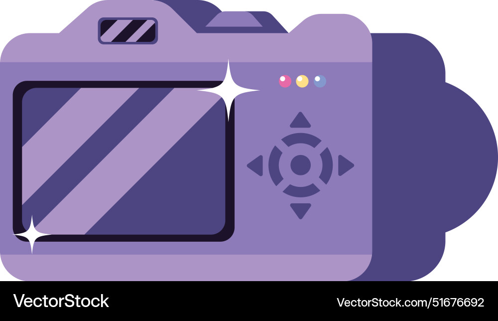 Digital camera back side Royalty Free Vector Image
