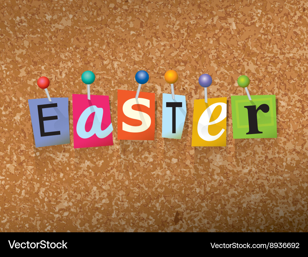 Easter Bulletin Board Concept Royalty Free Vector Image