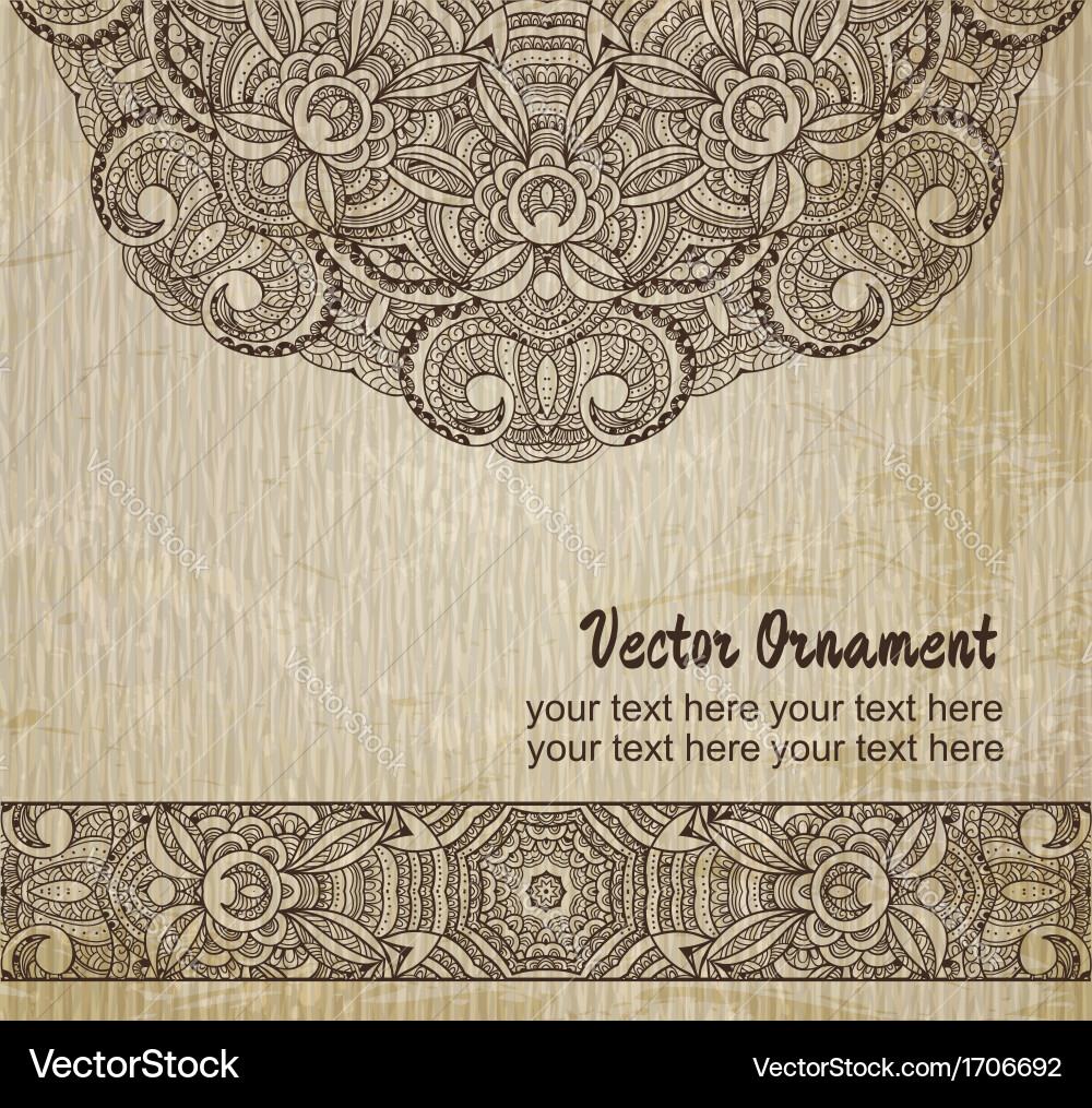 Ethnic Vintage Ornament Pattern Royalty Free Vector Image