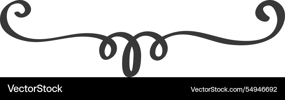 Hand drawn flourish creating a horizontal Vector Image