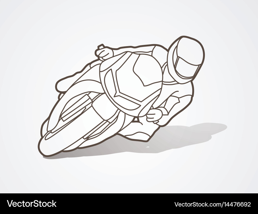 Motorcycle racing graphic Royalty Free Vector Image
