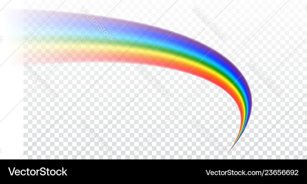 Rainbow icon realistic isolated white transparent Vector Image