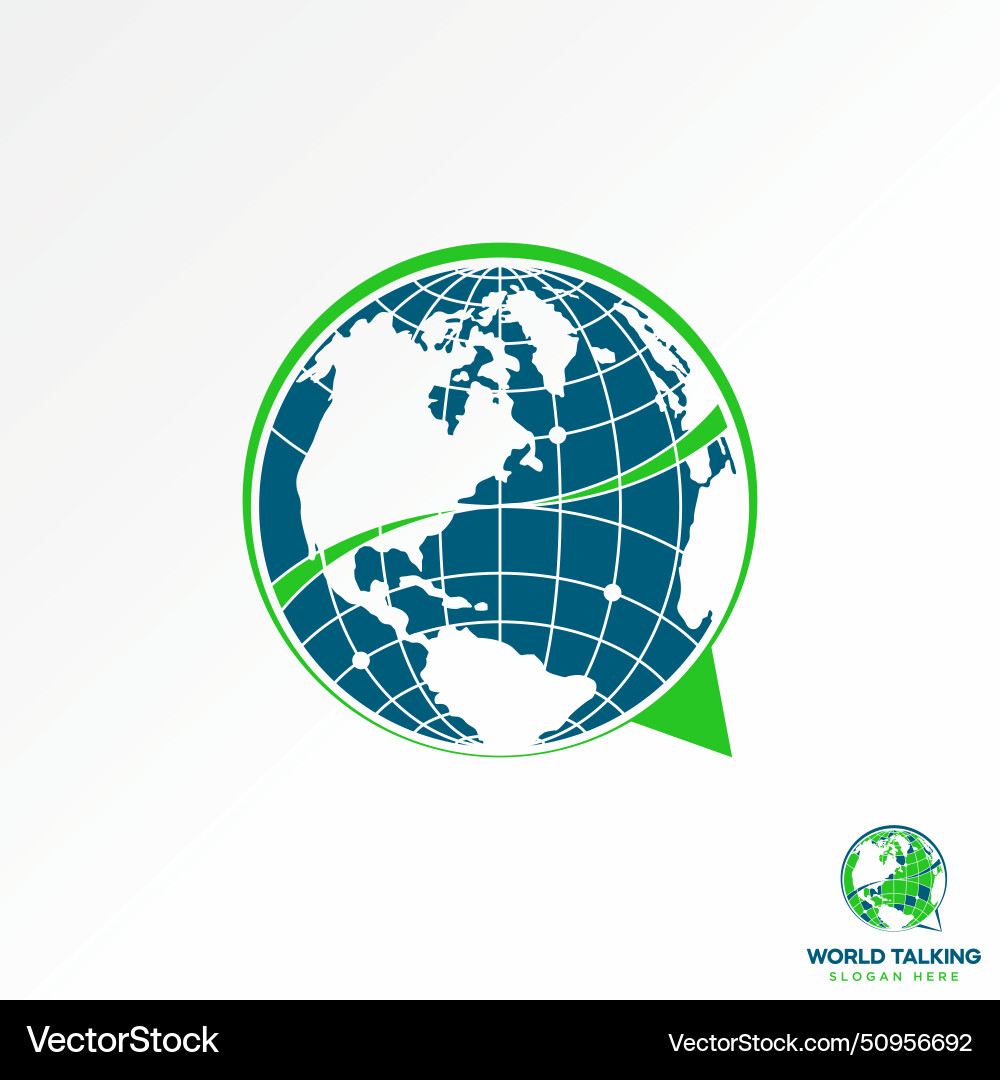 World maps place network talk chat symbol Vector Image