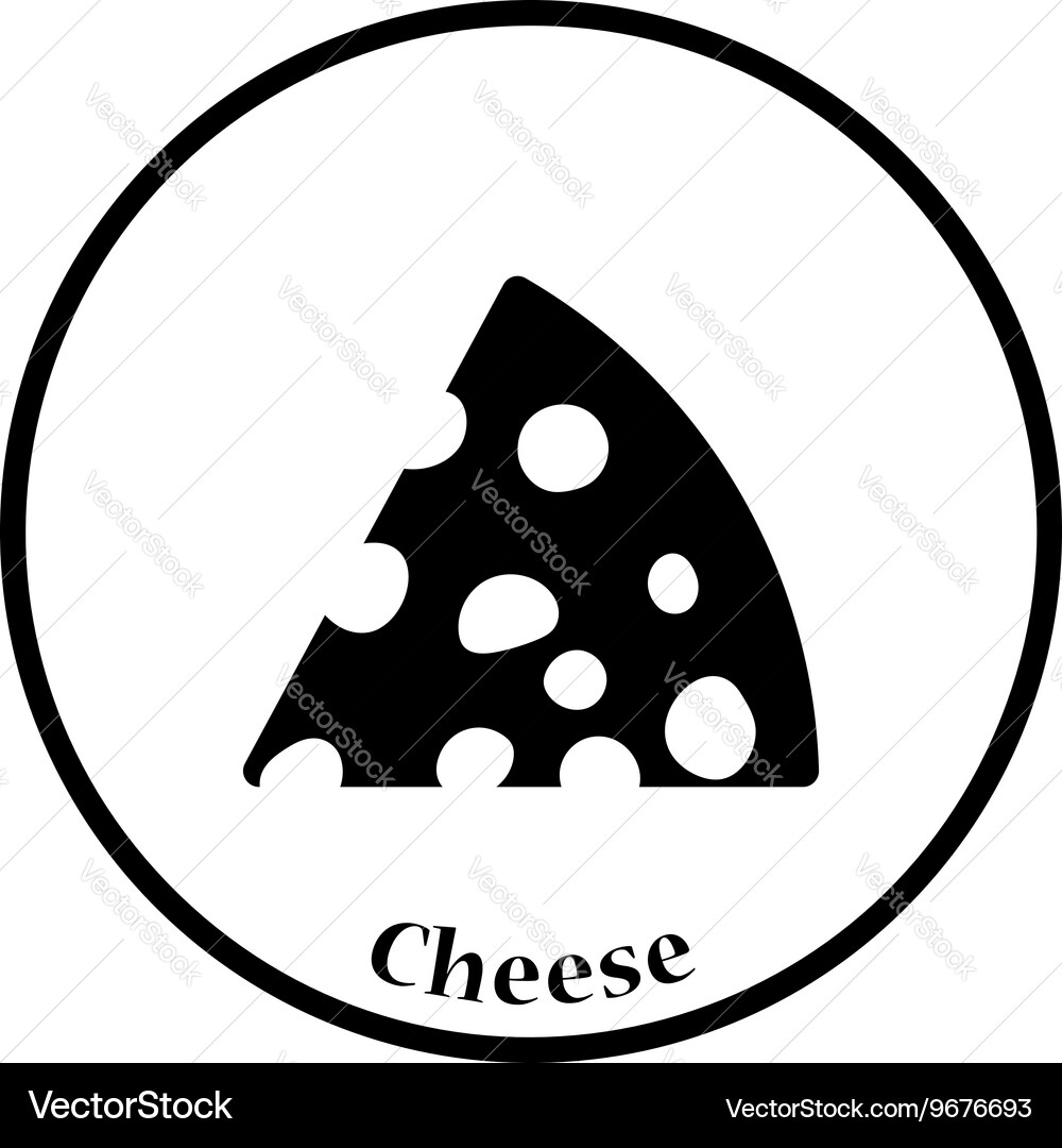 Cheese icon Royalty Free Vector Image - VectorStock