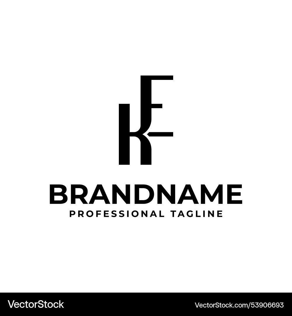 Letters ke monogram logo suitable for any Vector Image